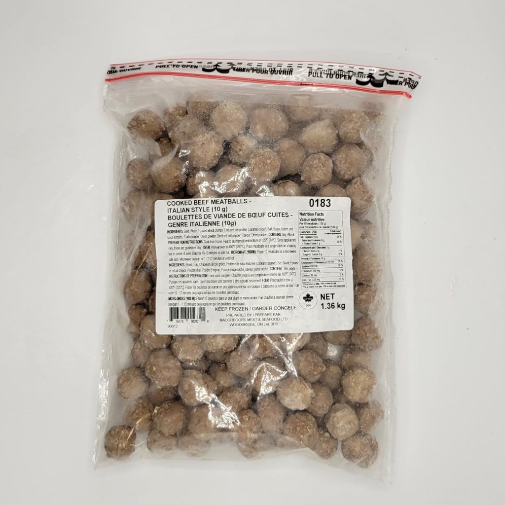 Precooked Italian Style Meatballs - Country Meat Packing
